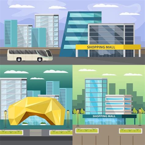 Ilustración Ortogonal Del Centro Comercial Vector Gratis