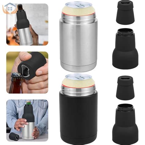 Beer Bottle And Can Cooler With Beer Opener Portable Can Cooler Beer