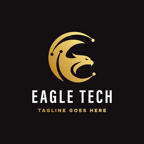 Eagle Tech Logo Template Design Vector Emblem Design Concept