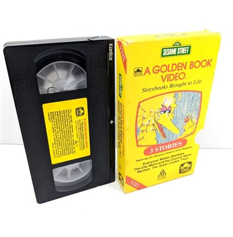 Five Sesame Street Stories Vhs Video Cassette Golden Book Classic Movie