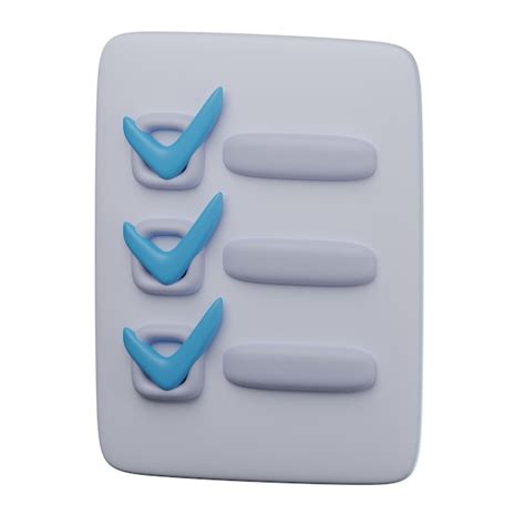 Premium Photo 3d Checklist Illustration