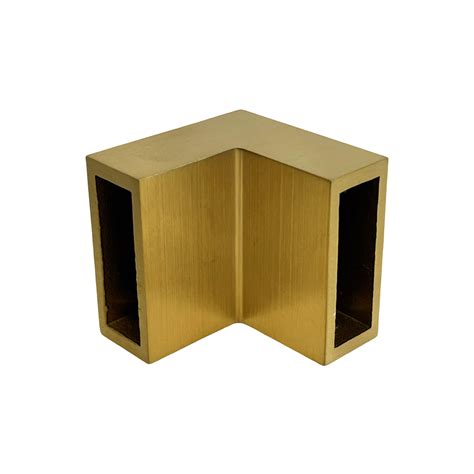 Frameless Direct Style Series 90° Corner Bracket Brushed Brass