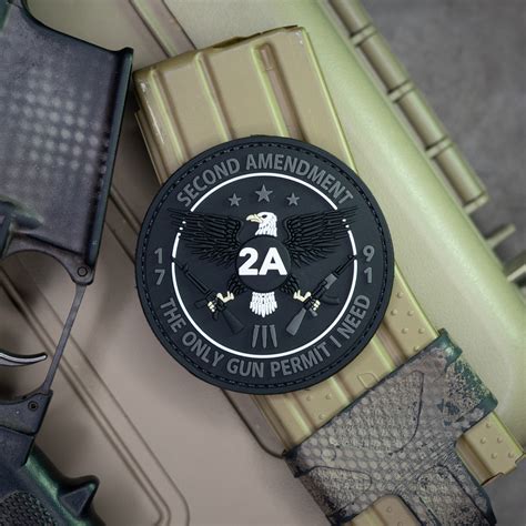 Second Amendment The Only Gun Permit I Need Pvc Morale Patch