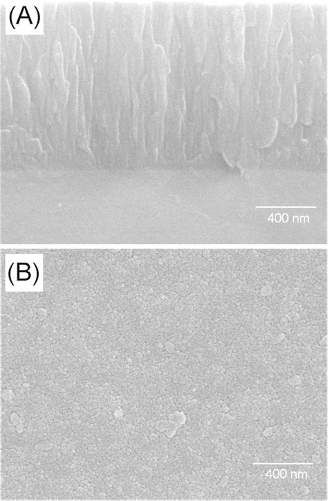 Sem Images Showing A Cross Section And B Surface Morphology Of The