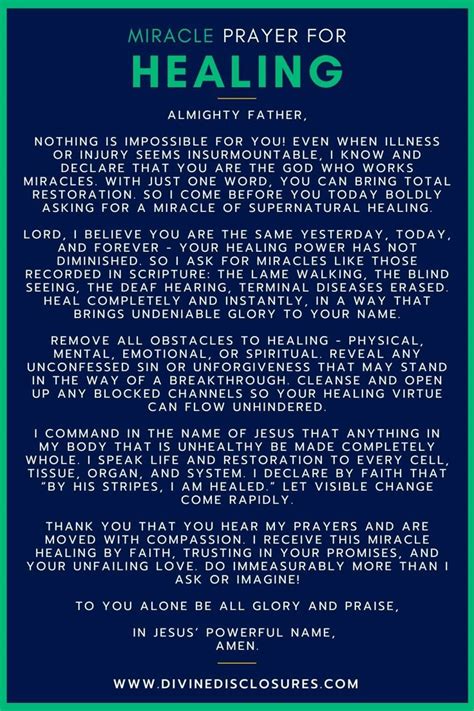 Miracle Prayer For Healing