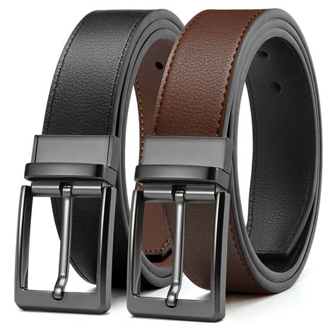 Yoetey Mens Belts Leather Reversible One Belt Two Styles For Dress