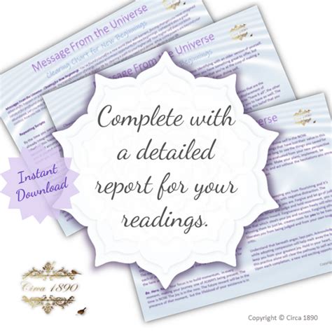 Message From The Universe Printable Pendulum Chart