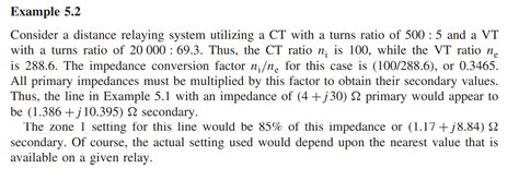 Example 52 Consider A Distance Relaying System
