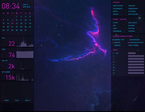 My Second Screen Setup In Work R Rainmeter