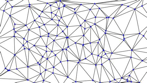 Abstract Geometric Network Background With Interconnected Black Dots And Lines Minimalistic