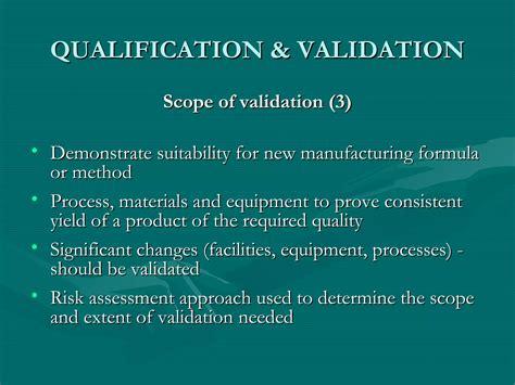 Qualification And Validation Ppt