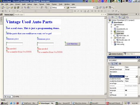 Cis Department Tutorials Asp Net Web Apps Vb 2003 Maintaining Session State Info