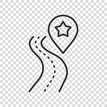 Flatstyle Map Pin For Gps Navigation Travel Stroke Pointer Vector Travel Stroke Pointer PNG