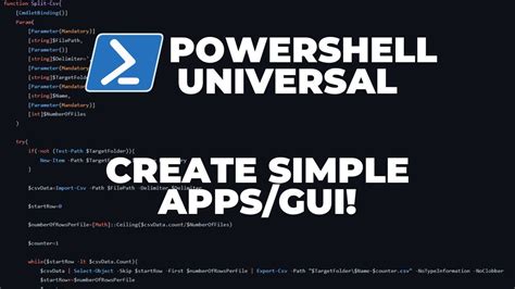 Powershell Universal Part 5 Create Simple Appsgui Youtube