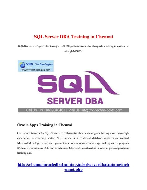 Ppt Sql Server Dba Training In Chennai Powerpoint Presentation Free Download Id7294683