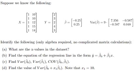 Solved Suppose We Know The Following Chegg