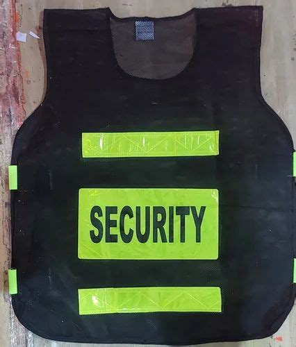 Polyester Sleeveless Black Security Reflective Jacket For Industrial