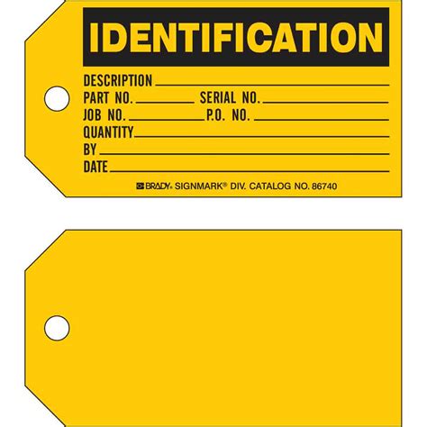 Identification Production Tags Pack Of 100 For Safety And Organization