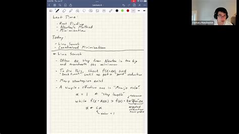 Optimal Control Cmu 16 745 Lecture 4 Optimization Pt 2 Youtube