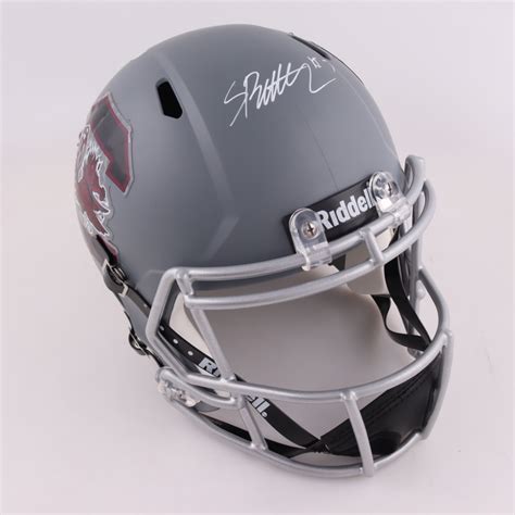 Spencer Rattler Signed South Carolina Gamecocks Full Size Matte Gray