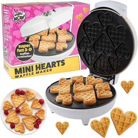 Waffle Wow Mini Hearts Waffle Maker Make 9 Heart Shaped Waffles Or