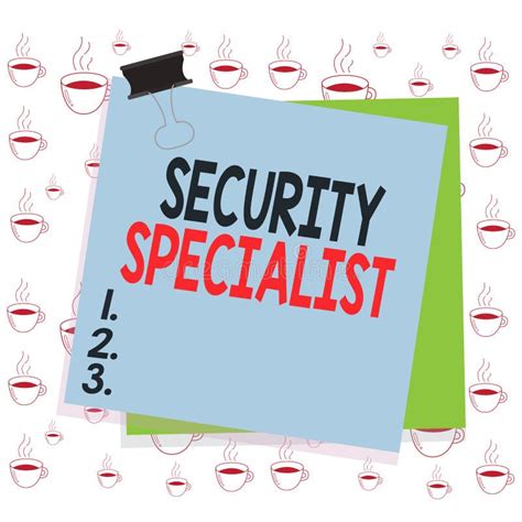 Writing Note Showing Security Specialist Business Photo Showcasing