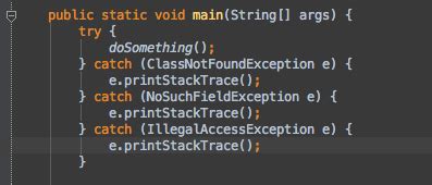 Java S Multicatch In IntelliJ Stack Overflow
