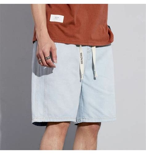 마이진 남성반바지 여름 와이드 데님팬츠 배기 캐주얼 5부 통기성 빈티지 청반바지 Ador2 티몬