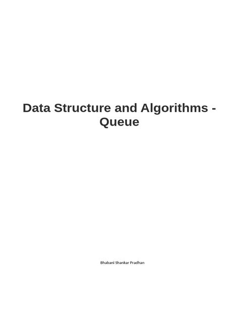 17 Data Structure And Algorithms Queue Pdf Queue Abstract Data