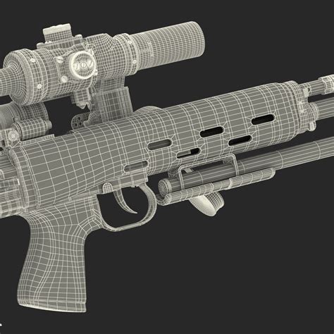 Bullpup Sniper Rifle Dragunov Svu 3d Model 59 C4d Ma Max 3ds