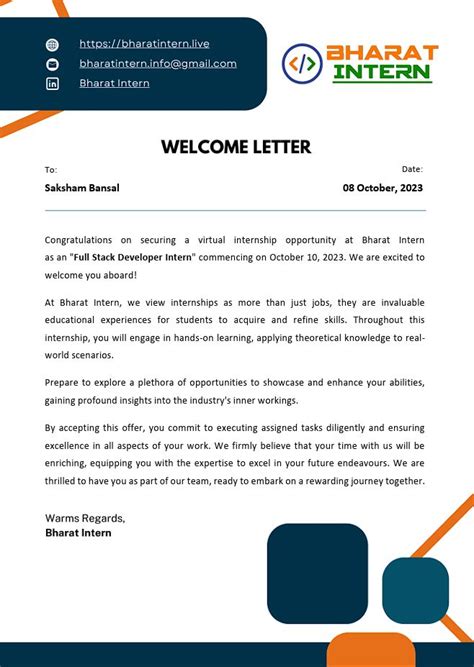 Saksham Bansal On Linkedin Newbeginnings Webdevelopment Fullstackdeveloper Bharatintern