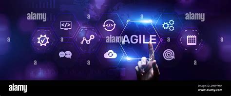 Agile Flexible Software Development Technique Technology Concept Stock