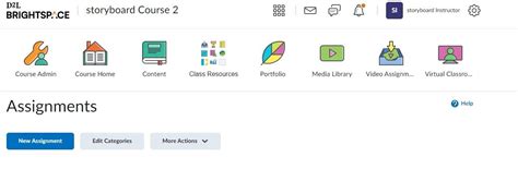 d2l brightspace creating storyboard that assignments storyboard