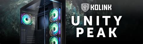 Kolink Unity Peak Pc Case Edge To Edge Glass Argb Fan Keystone 4