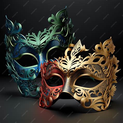 Premium Photo Beautiful Masquerade Carnival Face Mask With Royal