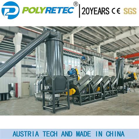 Water Free Washing And Recycling Line Of Pp Bags Pp Recycling Machine
