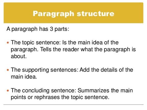 Paragraphs And Topic Sentences
