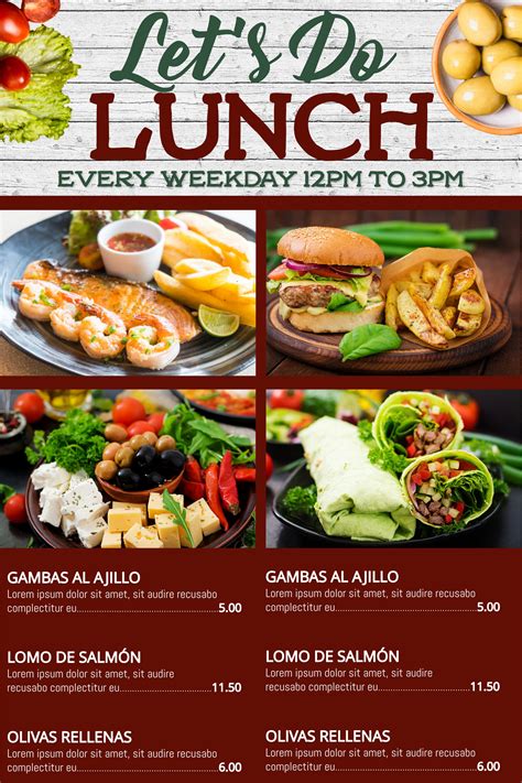 Free Lunch Special Poster Template Postermywall