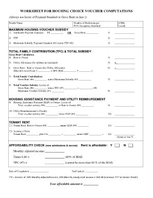Mo Section 8 Rent Calculation Worksheet Blank Fillable Template