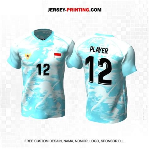 Desain Jersey Volly Warna Biru Jersey Printing Bikin Jersey Satuan Murah Full Print