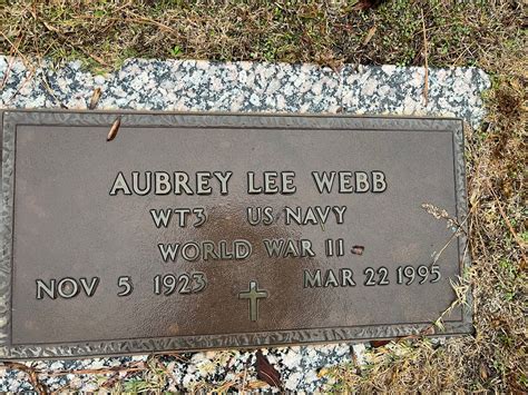 Aubrey Lee Webb 1923 1995 Find A Grave Memorial