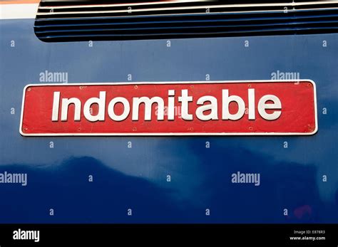 Class 50 Diesel Locomotive Nameplate On Severn Valley Railway