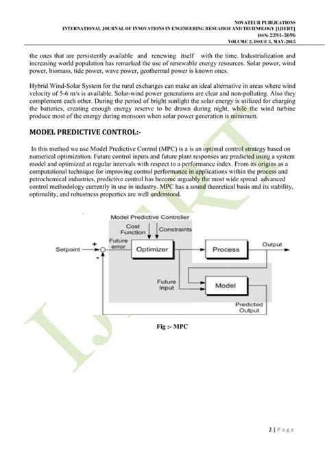 Supervisory Predictive Control Of Standalone Windsolar Energy