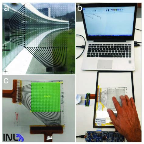 Graphene Based Touch Sensor Prototype A Overlapped Top And Bottom