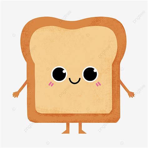 Gambar Cute Cartoon Image Toast Cantik Kartun Roti Bakar Png Dan Psd