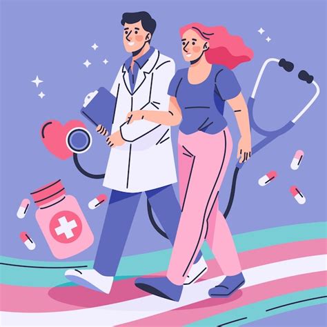 Free Vector Hand Drawn Gender Affirming Care Illustration
