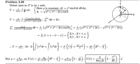 Electric Potential Equation Integral