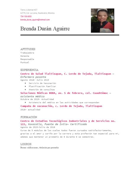 Perfil Profesional De Enfermería En Morelos Pdf Crecimiento