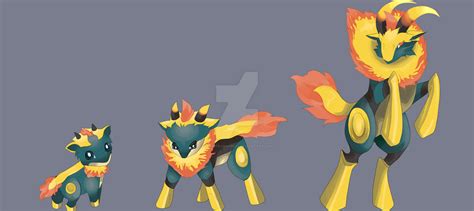 Fakemon Fire Starters By Missstrangeress On Deviantart