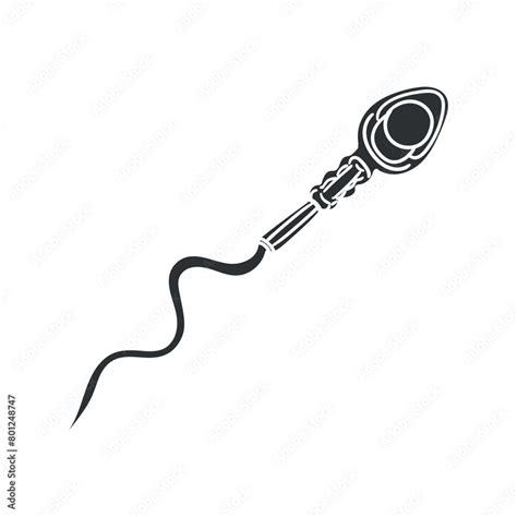 Sperm Icon Silhouette Illustration Human Body Vector Graphic Pictogram